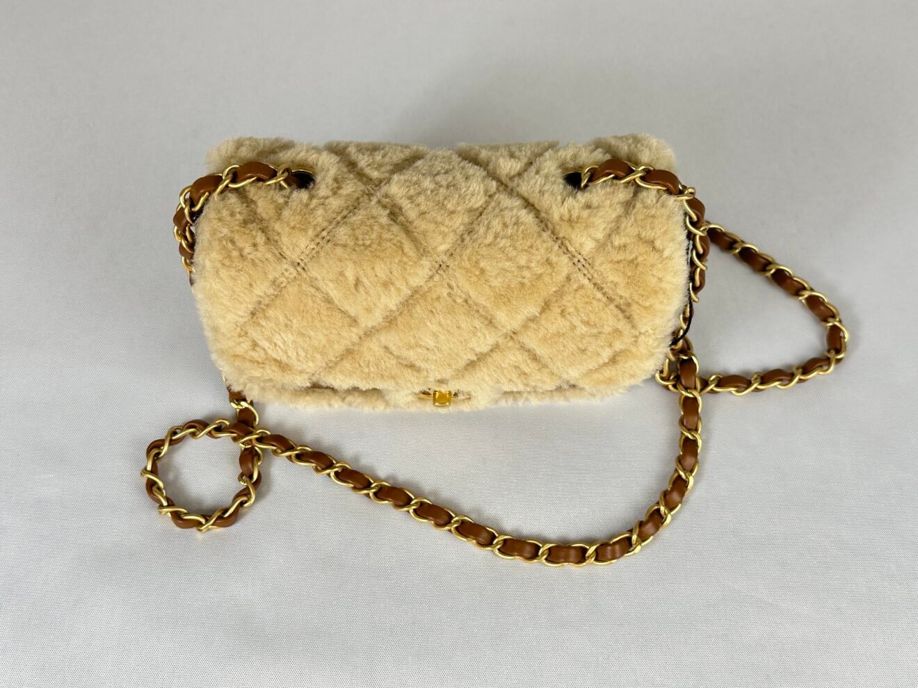 Chanel 24K Teddy Bear-Shearling Flap Bag. – Orchmelia
