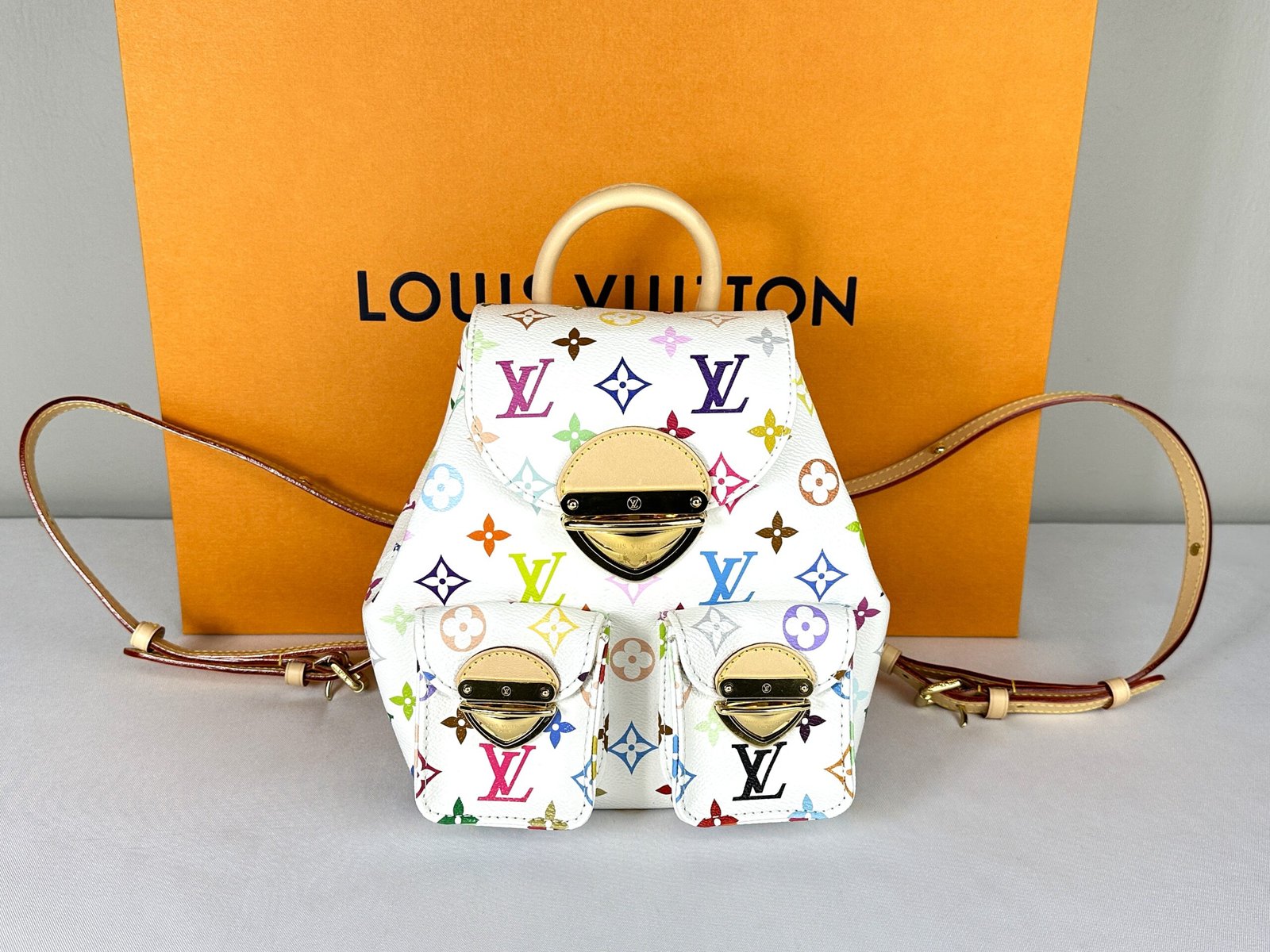 Louis Vuitton x Murakami White Multicolor Venice Backpack – Orchmelia