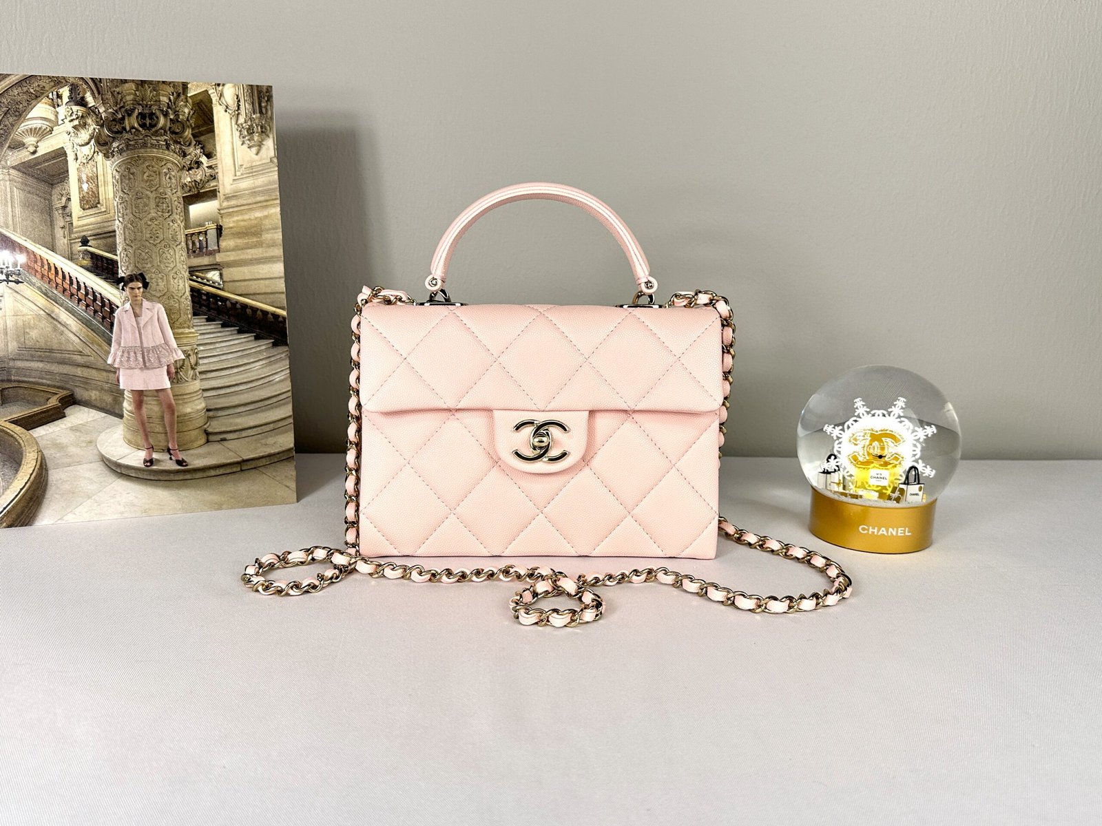 Chanel 25S Pink Caviar Small Retro Twist Flap Bag – Orchmelia