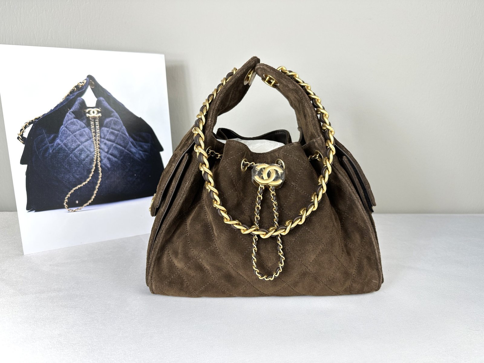 Chanel 25K Dark Brown Suede Small Size 25 Hobo Bag – Orchmelia